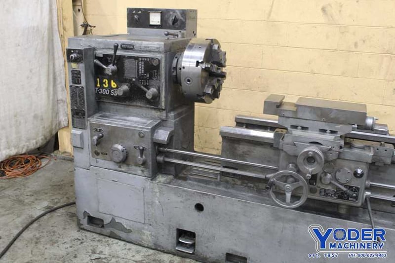 24"/34" x 69"/96" Turri #T-300SB, sliding bed lathe, 24" swing over bed ...
