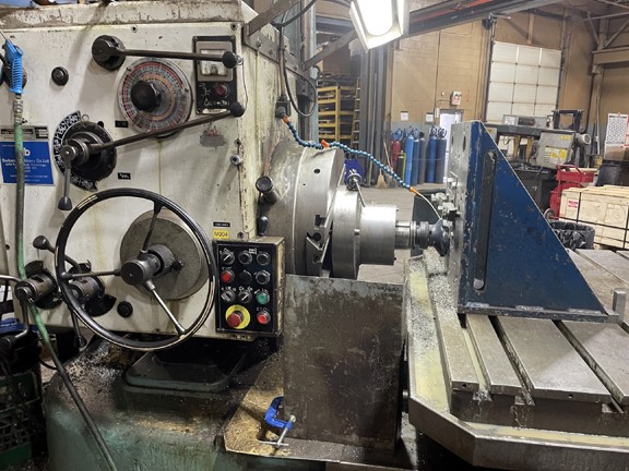 4" Tos #W100A, 49" x49" built-in rotary table, 24" facing head ...