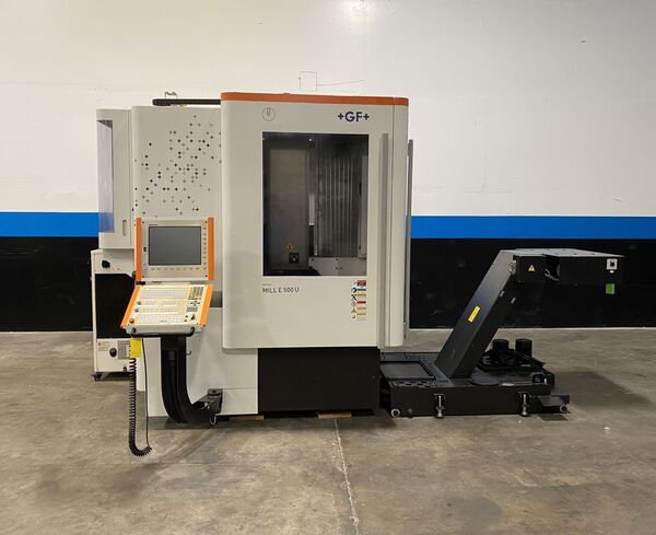 GF Mikron #Mill-E-500U, 5-Axis, X-500mm, Y-450mm, Z-400mm, 12000 RPM ...
