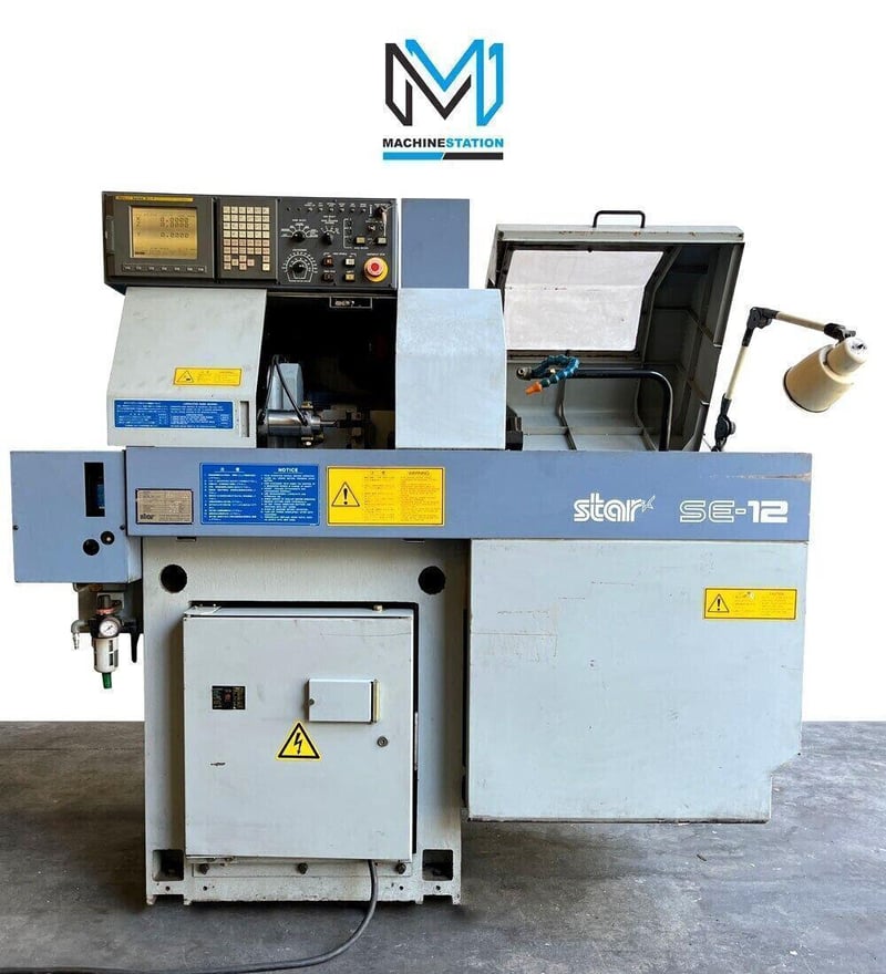 Star #SE-12, CNC swiss screw lathe, Fanuc 21i-TB, .472" diameter, 5.51 ...