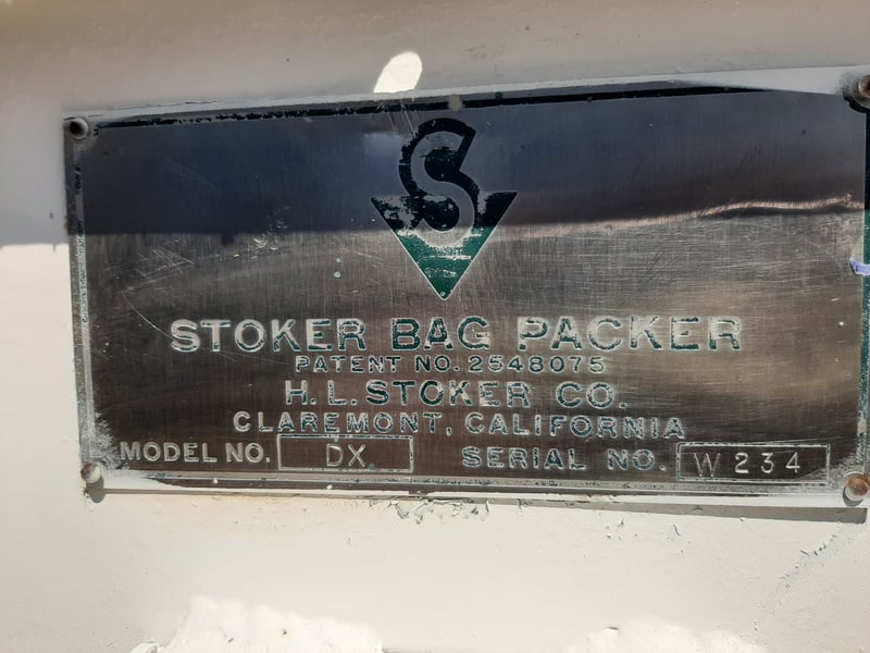 Stoker #DX, bag filler/packer, 3" auger, Carbon Steel, includes ...