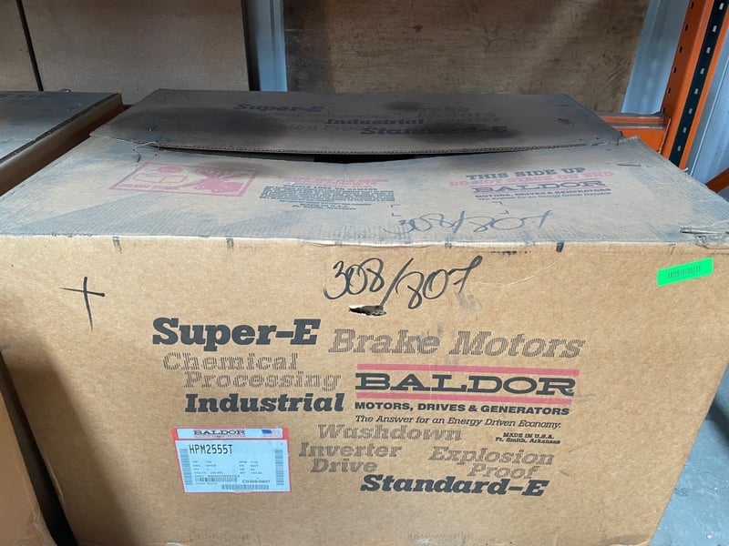 100 HP 1800 RPM Baldor, Frame 365T, DPSB, New Surplus, 230/460 Volts ...
