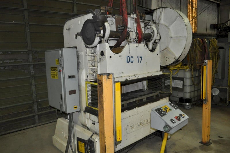 60 Ton, Rousselle #6B, double crank gap press, 4" stroke, 13" Shut ...