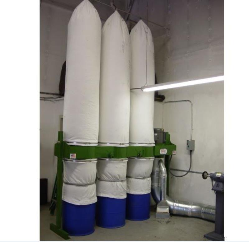 3450 cfm Dust Technology #DT- 75, dust collector, 7.5 HP, 12" inlet, 3 ...