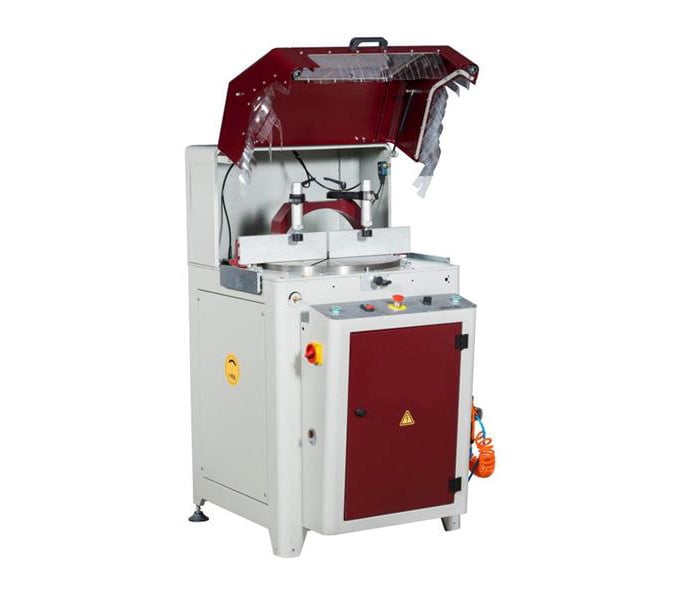 18" Atech #CRATER-06-A, pneumatic miter upcut saw, cast iron tabletop ...