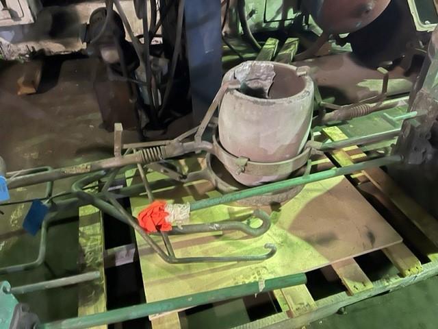 Onsrud crucible with pouring shanks & holder For Sale | Surplus Record