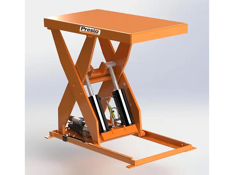 6000 lb. Presto XL60-60, scissor lift, 48" width x 96" platform, 24 ...