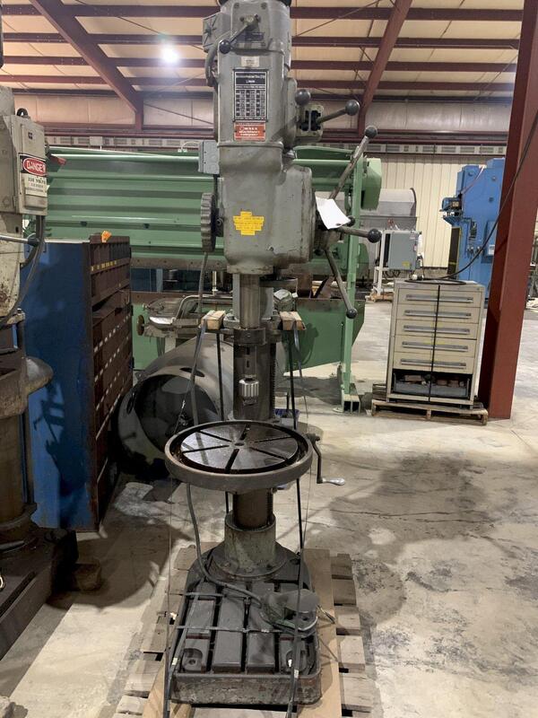 Victoria Progress #4E, pillar drill, 24" stroke, (9) 73-1065 RPM, S/N 133559-313 for Sale ...