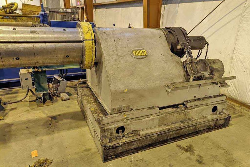 20000 lb. Yoder, uncoiler, 54" width, 4 segmented mandrel, 20"-24 ...