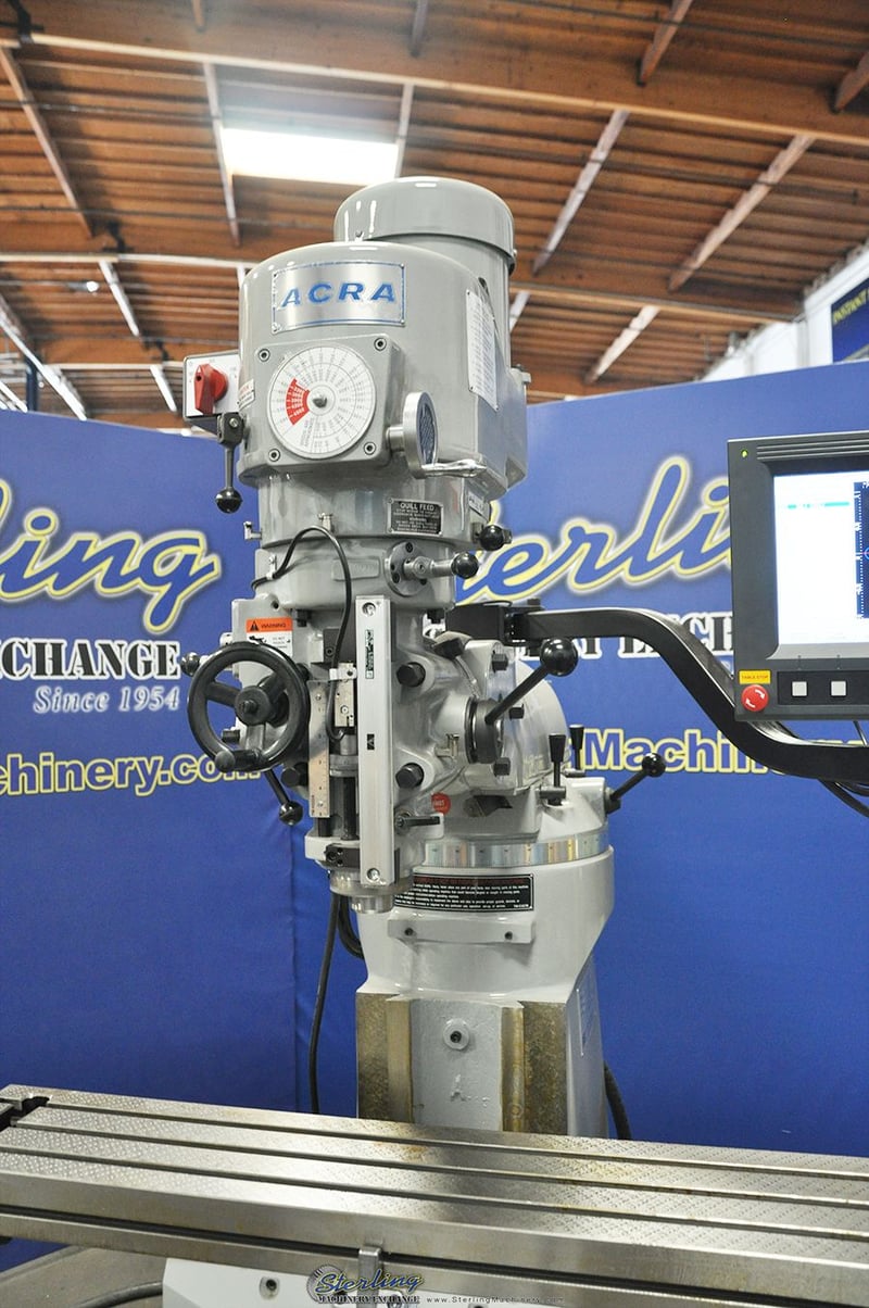 Acra #LCM-50-MILLPWR-2AX, CNC Vertical Bed Mill, 9" x 50" table, 36" x ...