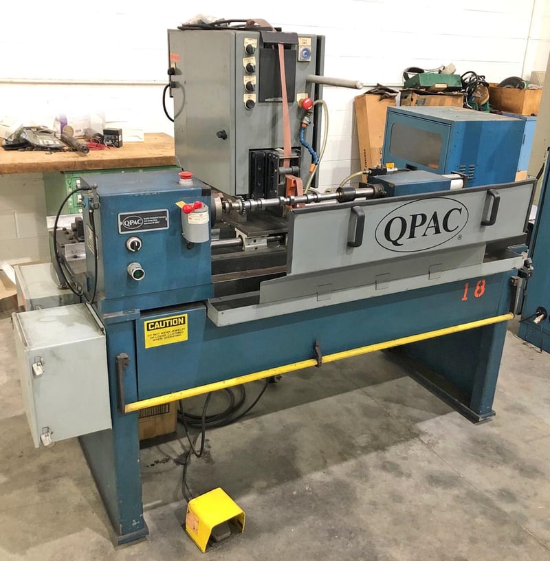 QPAC #4300, semi-auto camshaft/shaft lapping machine, 40" lgth capacity ...