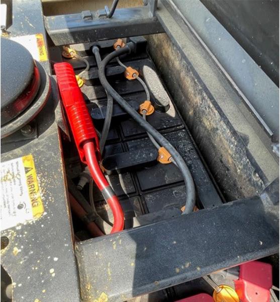 3000 lb. Crown #RC3020-30, stand-up fork lift, 3-stage mast, 190" ma ...