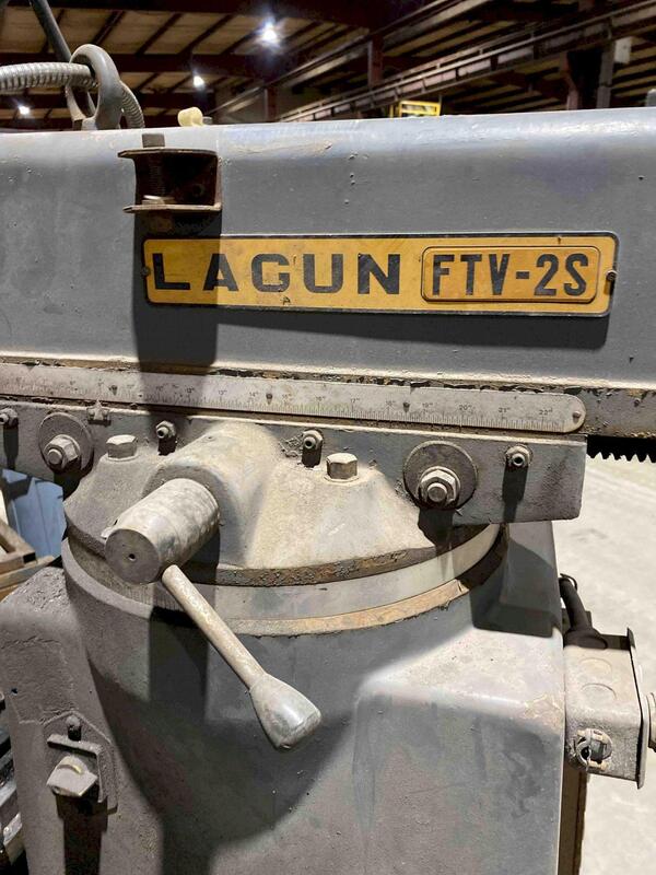 Lagun #FTV-2S, vertical mill, 10" x50" table, 60-4200 RPM, 5" gauge ...