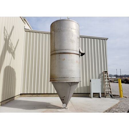 Brismet #T-6061-T6 ALUM, aluminum silo storage bin cone hopper, 350 cu ...