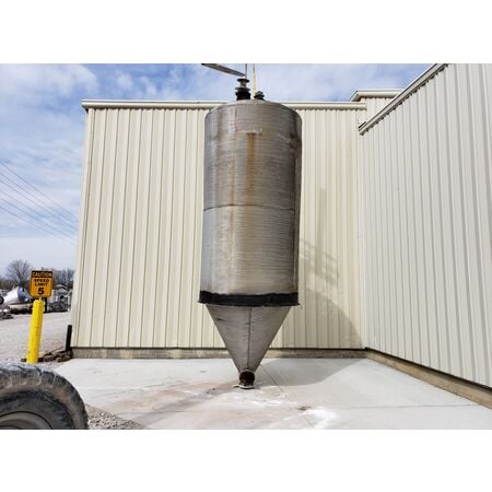 Brismet #T-6061-T6 ALUM, aluminum silo storage bin cone hopper, 350 cu ...