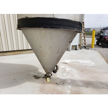 Brismet #T-6061-T6 ALUM, aluminum silo storage bin cone hopper, 350 cu ...