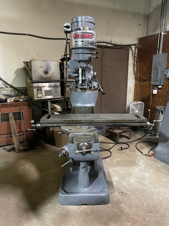 Bridgeport #5KC180FJ222A, vertical mill, 24" x9" table, 3/4 HP, 1 Ph ...