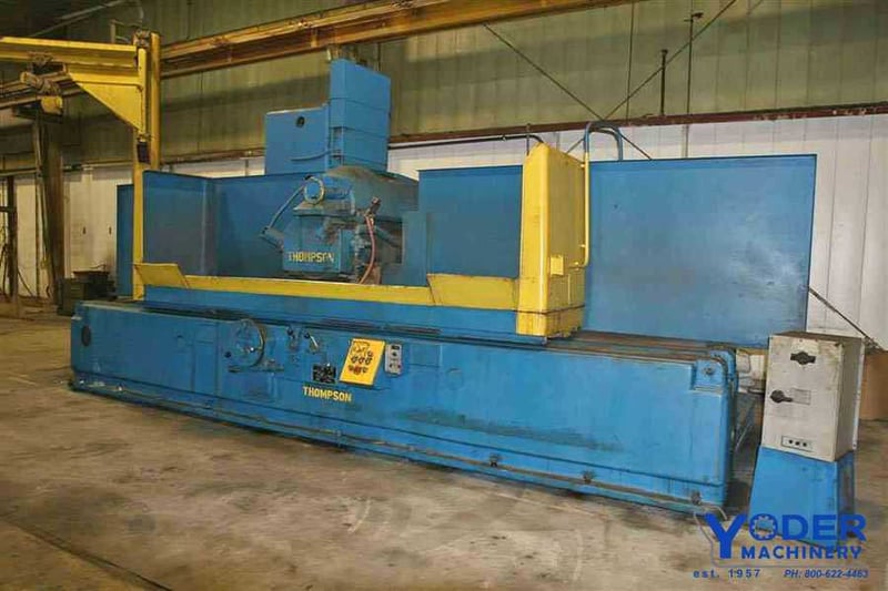 18" x 96" Thompson #8C, hydraulic surface grinder, 30 HP, coolant ...