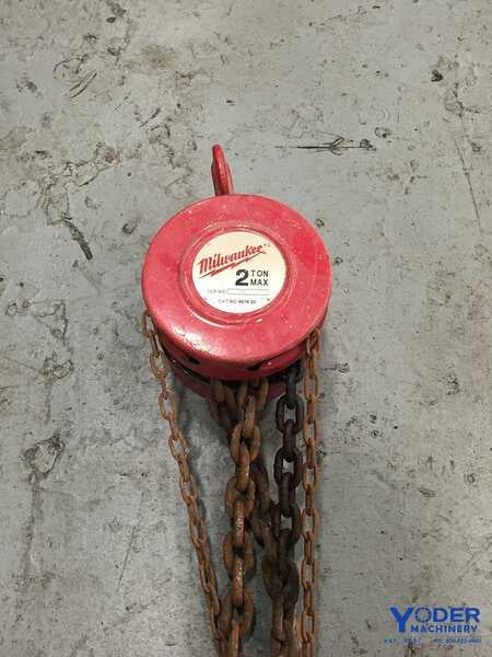 2 Ton, Milwaukee, manual lift chain hoist, serial NL-B, #64132 for Sale ...