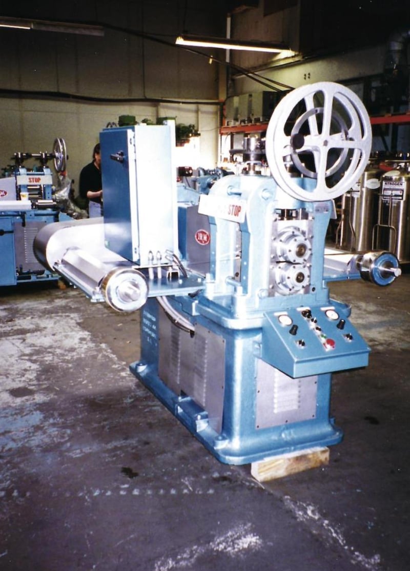 5" x 8" Standard Machinery, 2-Hi rolling mill with payoff & recoiler ...