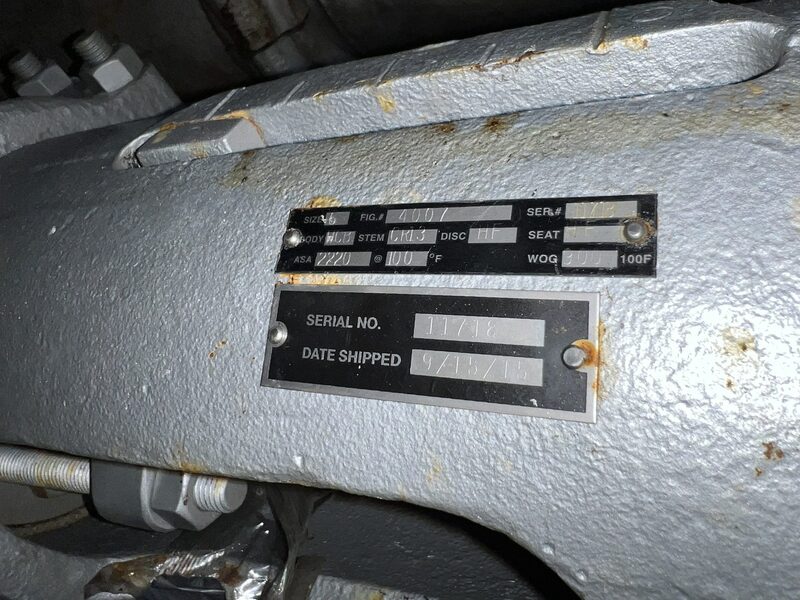 6" Rockwell Edwards steam stop globe valve, full stellite trim, 900 lb ...