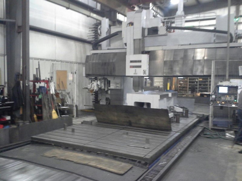 Mitsubishi #MVR-40, CNC vertical bridge mill, 80 automatic tool changer ...