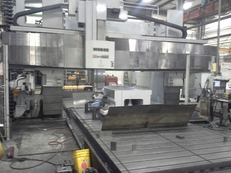 Mitsubishi #MVR-40, CNC vertical bridge mill, 80 automatic tool changer, 244" X Travel, 157.5" Y ...
