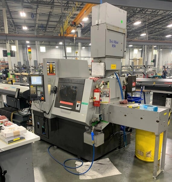 Tsugami #SS32, CNC Swiss type lathe, Fanuc Control, sub spindle, chip ...