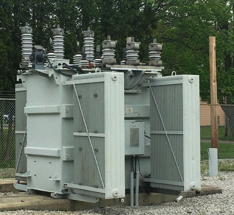 7.5/10.5 MVA 34500 Delta Primary, 4160Y/2400 Secondary, Carte ...