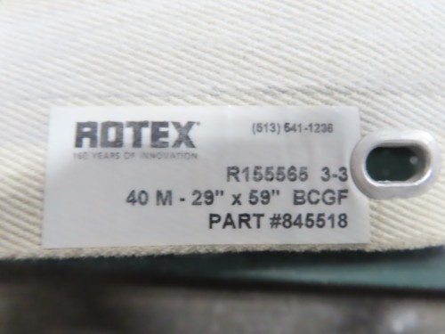 29" x 59" Rotex #201A MS/MS, screener sifter separator, single deck, 12 ...