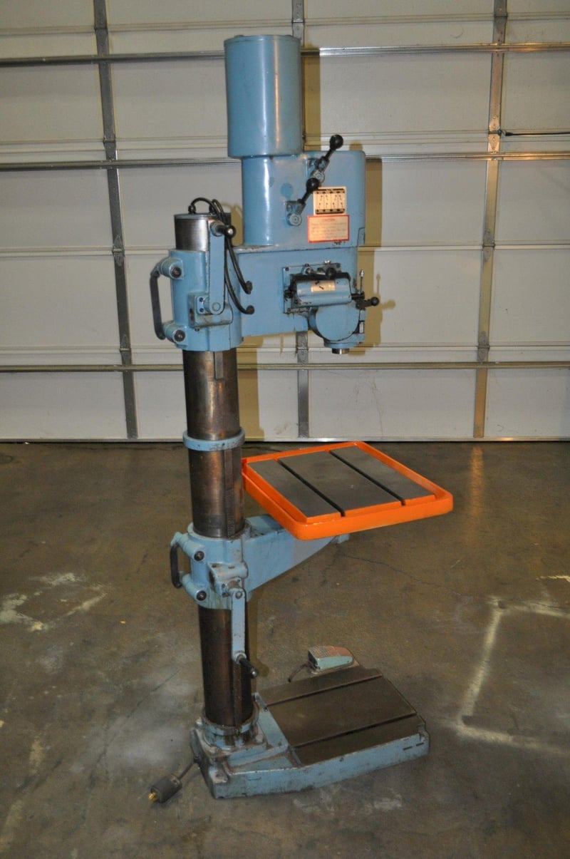 12" Lincoln #S-24B, single spindle drill, 12" throat, 80-950 RPM for ...