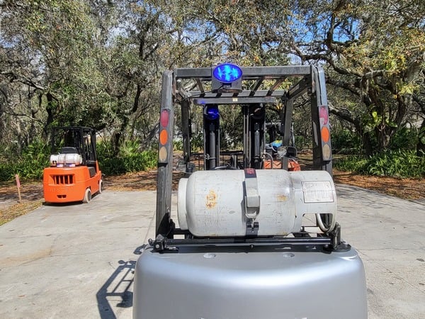 4060 lb. Nissan #MAP1F2A25LV, Forklift, Cushion Tires, LP Powered, Side ...