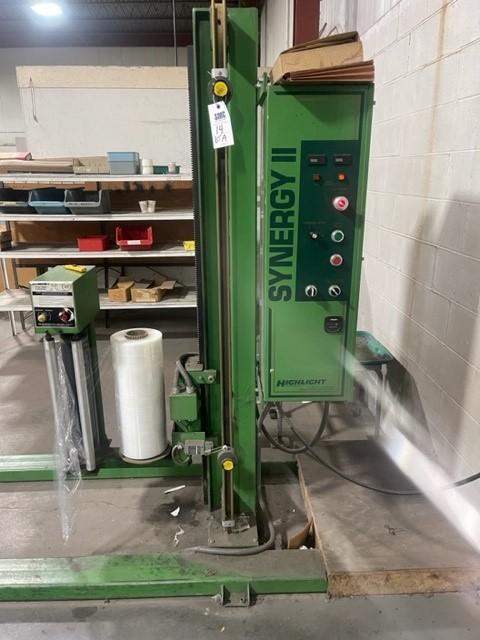 Synergy #SYNERGY II, automatic shrink wrap machine with hydro stretch f ...