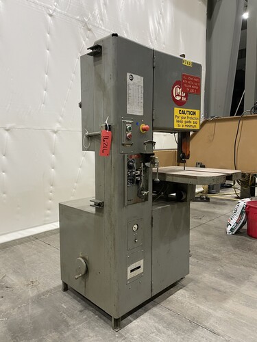 18" x 12" Grob #4V-18, vertical band saw, 28" x 24" x 2-1/2" table ...