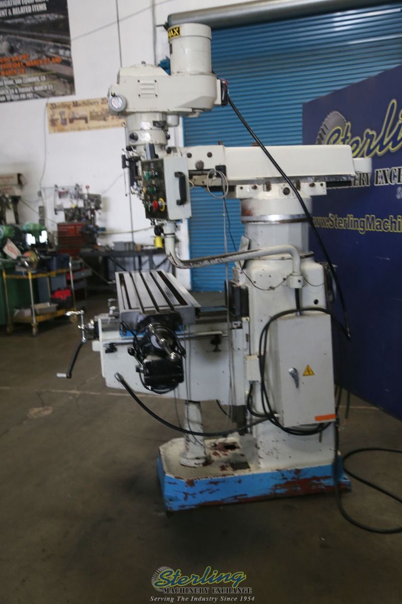 Promecam, Milling Machine, 12" x58" table, 8" riser, 2 HP, 2 Axis Dro ...