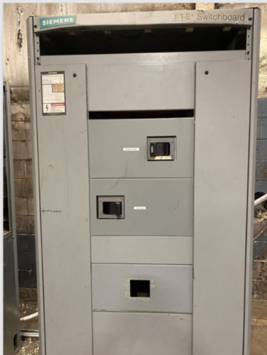 2500 Amps, Siemens ITE Switchboard FC-II, 480Y/277 Vac Distribution ...