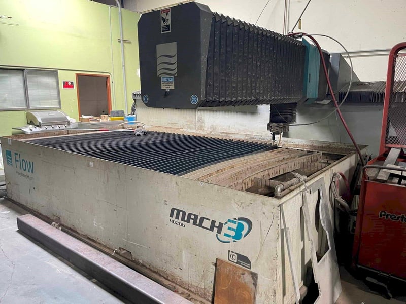 Flow Mach 3 4020B, CNC waterjet cutting system, 6.5' x13.1' table, 50 ...