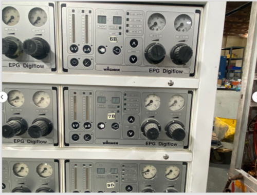 8-Gun Automatic Powder Coating System, Wagner EPG Digiflow, refurbished ...