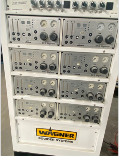 8-Gun Automatic Powder Coating System, Wagner EPG Digiflow, refurbished ...