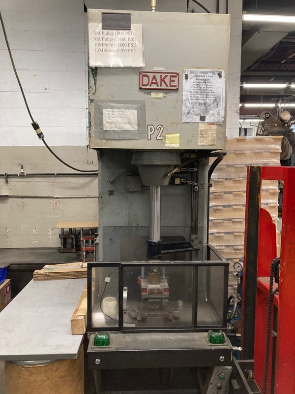 10 Ton, Dake #28-329, hydraulic c-frame press, 24" stroke, 1952 for ...
