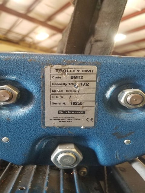 .5 Ton, Donati DMK #214D, electric chain hoist, 16-4.8 FPM, pendant ...