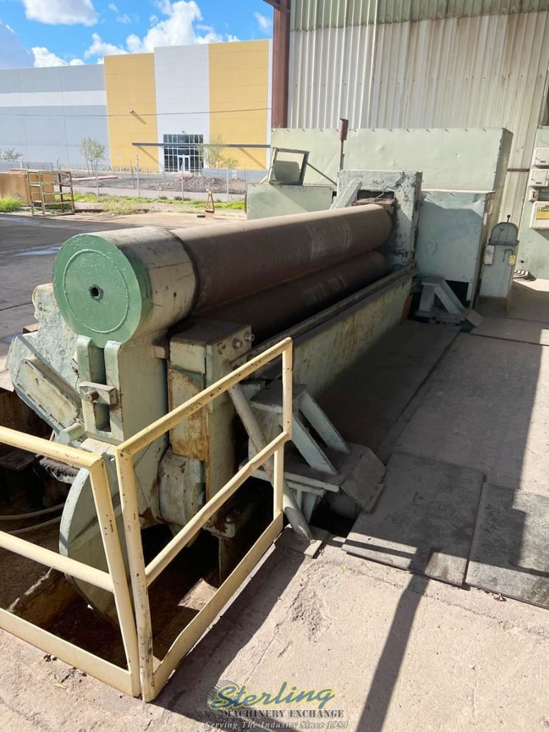 12' x 1-1/4" Bertsch #20, mechanical initial pinch plate roll, 19-1/2 ...