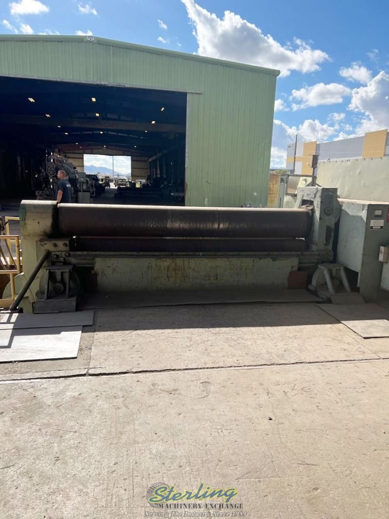 12' x 1-1/4" Bertsch #20, mechanical initial pinch plate roll, 19-1/2 ...
