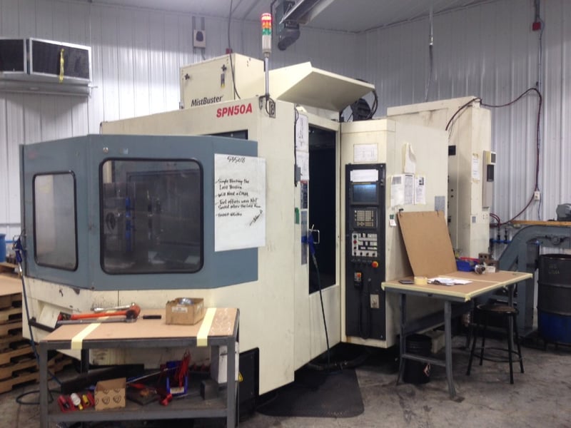 Niigata #SPN50A, Fanuc 16i-MB, 500mm pallets, 30" X, 30" Y, 30" Z, 60 ...