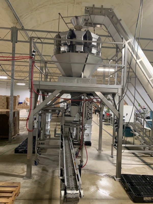 Ohlson 10 Head Scale System width Conveyor & Mezzanine For Sale ...