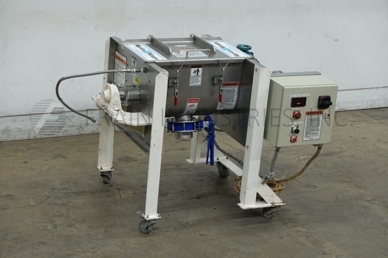 2 cu.ft. Marion #SRS1224, single ribbon mixer, flip up latch down cover ...