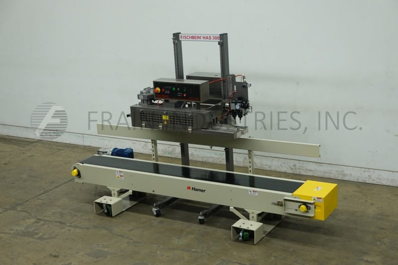 Fischbein #HAS300, right to left, hot air bag sealer rated from 30-60 ...
