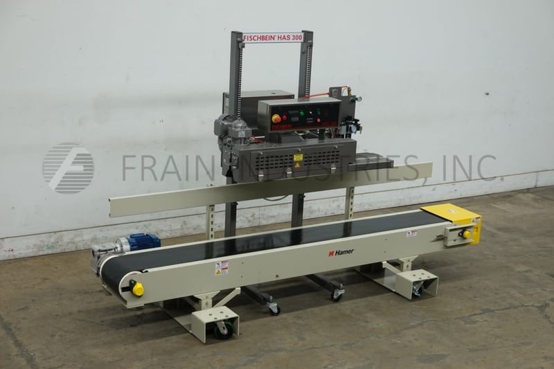 Fischbein #HAS300, right to left, hot air bag sealer rated from 30-60 ...