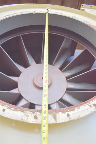 Allied Blower, 64" paddle wheel fan, 250 HP, 37" fan inlet up-blast, 29 ...