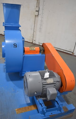 Material handling fan, matching high-efficiency dust cyclone, 25 HP, 12 ...